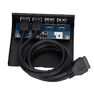 Sturdy Good Performance 2 Port Floppy Drive Front Panel, Durable Front Panel Floppy Drive, for 3.5-Inch Floppy Drive Plugging and Unplugging External Devices