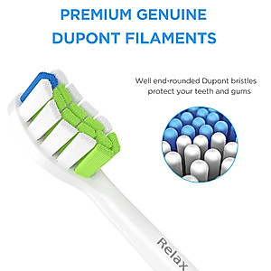 Relax Artist Toothbrush Replacement Heads for Philips Sonicare, Electric Replacement Toothbrush Head Compatible with Phillips Sonic Care Snap on Brush (4 Pack)