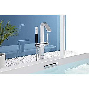 KOHLER 7272-CP Clearflo Slotted Overflow Bath Drain with Toe-Tap Stopper, Above- or Through-the-Floor Placement, Polished Chrome