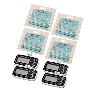 KeeKit Refrigerator Thermometer, 4 Pack Digital Freezer Thermometer, Upgraded Fridge Thermometer with Large LCD Display, Max/Min Record Function for Kitchen, Home, Restaurants - Black