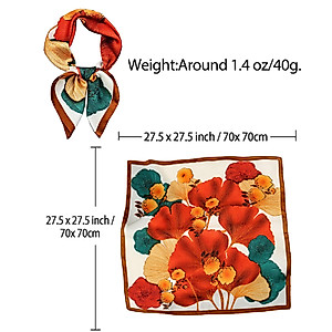 Dailyacc Hair Bandanas Scarf For Women Lightweight Fashion Neck Silk Satin Head Scarves For Sleeping Handbags Scarf