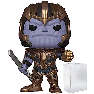 Marvel: Avengers Endgame - Thanos Funko Pop! Vinyl Figure (Bundled with Compatible Pop Box Protector Case), Multicolor, 3.75 inches
