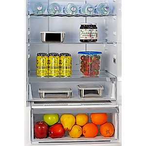 Summit Appliance FFBF235PL 24" Wide Bottom Freezer Refrigerator, Energy Star, LED Lighting, Stainless Steel (RHD)