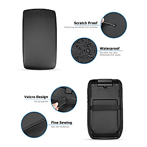 INTGET Car Center Console Armrest Cover for Subaru Crosstrek/Impreza Accessories 2024 Leather Arm Rest Box Lid Middle Console Seat Cover Protector (2024+(with pad), Black Stitches)