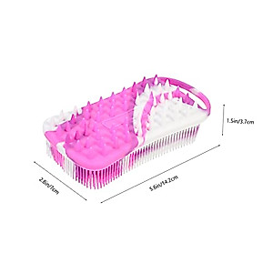 Healifty 3pcs Bath Massage Brush Scalp Shampoo Brush Silicone Scalp Massager Bath Scrubber Exfoliating Body Scrubber Body Brush Hair Wash Brush Women Body Scrubber Bath Brushes Square Man