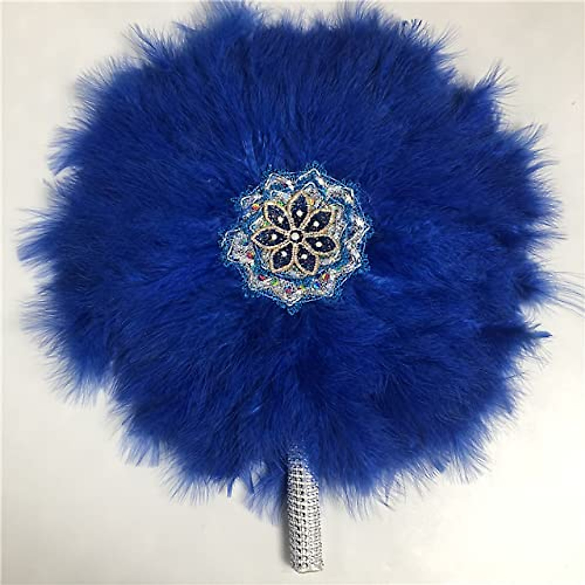 African DIY Custom Wedding Feather Fans Dance Lace Fan Bride Hand Fan Photo Props Luxury Wedding Party Favors