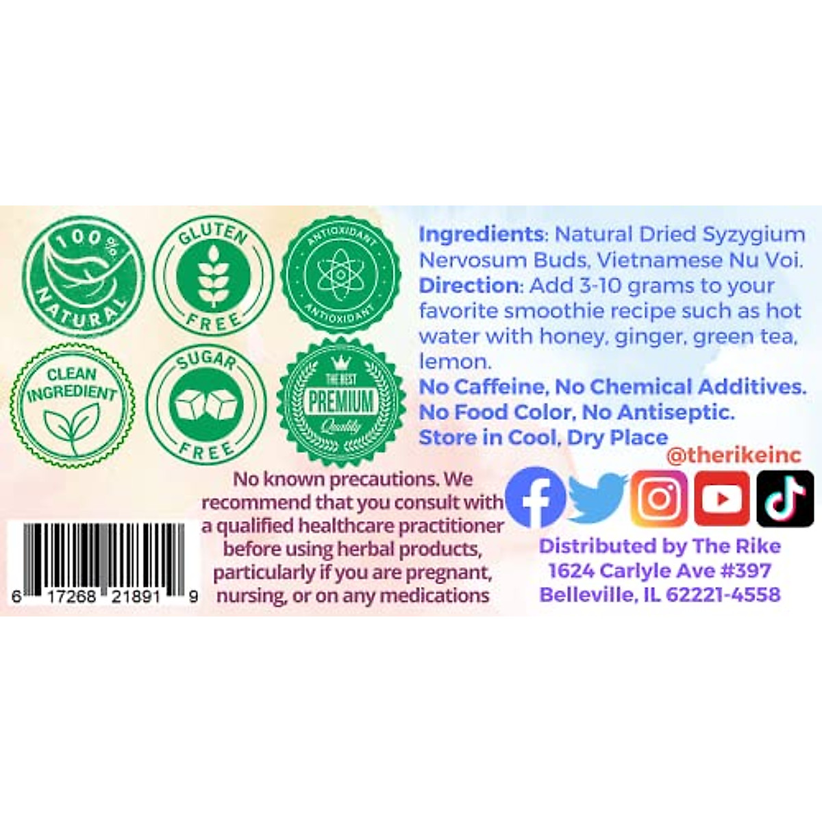 Nu Voi Herbal Tea 100 Gram Syzygium Nervosum Tea Cleistocalyx Operculatus C. Nervosum for Antioxidants, Skin Health, Stress Relief, Boost Energy, Immune System