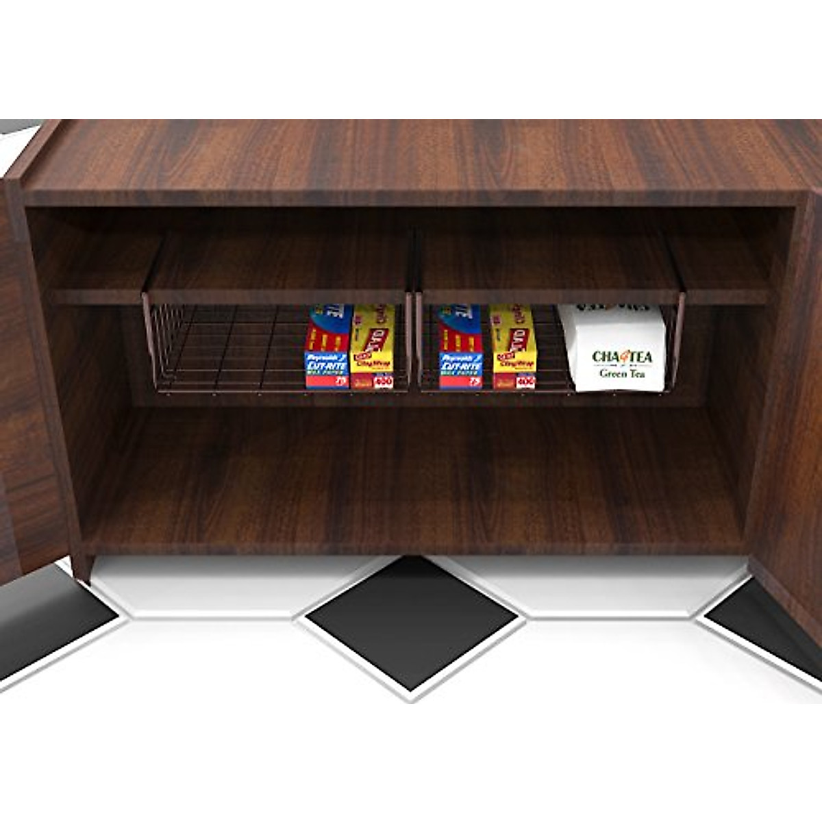 SimpleHouseware Under Shelf Basket, Bronze