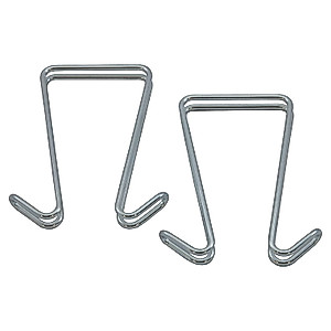 Alera ALECH2SR 0.5 in. x 3.13 in. x 4.75 in. Double-Sided Steel Partition Garment Hook - Silver (2/Pack)