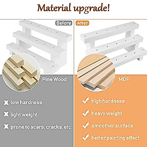 Echaprey Cake pop Lollipop Stand Wood White 3 Tier 17 Hole for Dessert Table of Wedding, Birthday Party, Christmas Day (17 Holes-3 Tier)