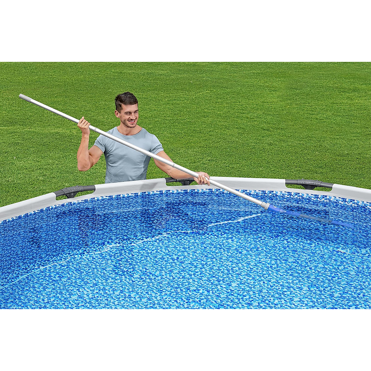 Bestway Flowclear AquaSurge Rechargeable Pool Vacuum Cleaner, Gray