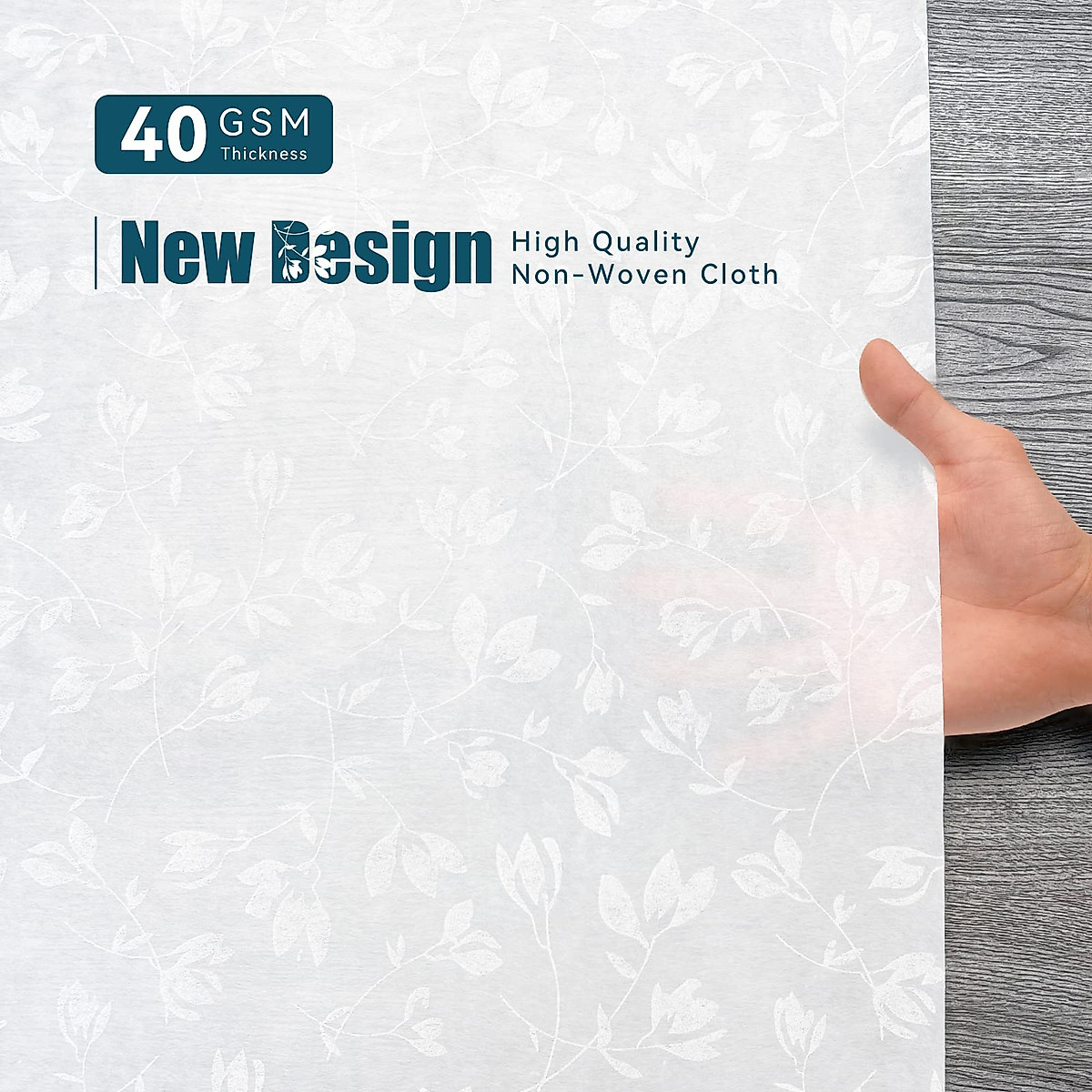 EZLucky Aisle Runner for Wedding Ceremony 3X100 ft, White Olive Branch Scroll Pattern, Pull String Included, Perfect for Wedding, Parties, Christmas Decor, Indoor & Outdoor Use 40gsm Thickness