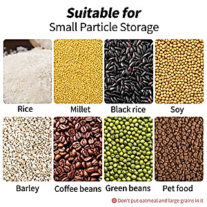 105Oz Rice Dispenser, Wall-Mounted Dry Food Storage Kitchen Organization, Rice Container with 2 Measuring Cups, Suitable for Rice, Beans, Laundry Scent Beads Dispenser