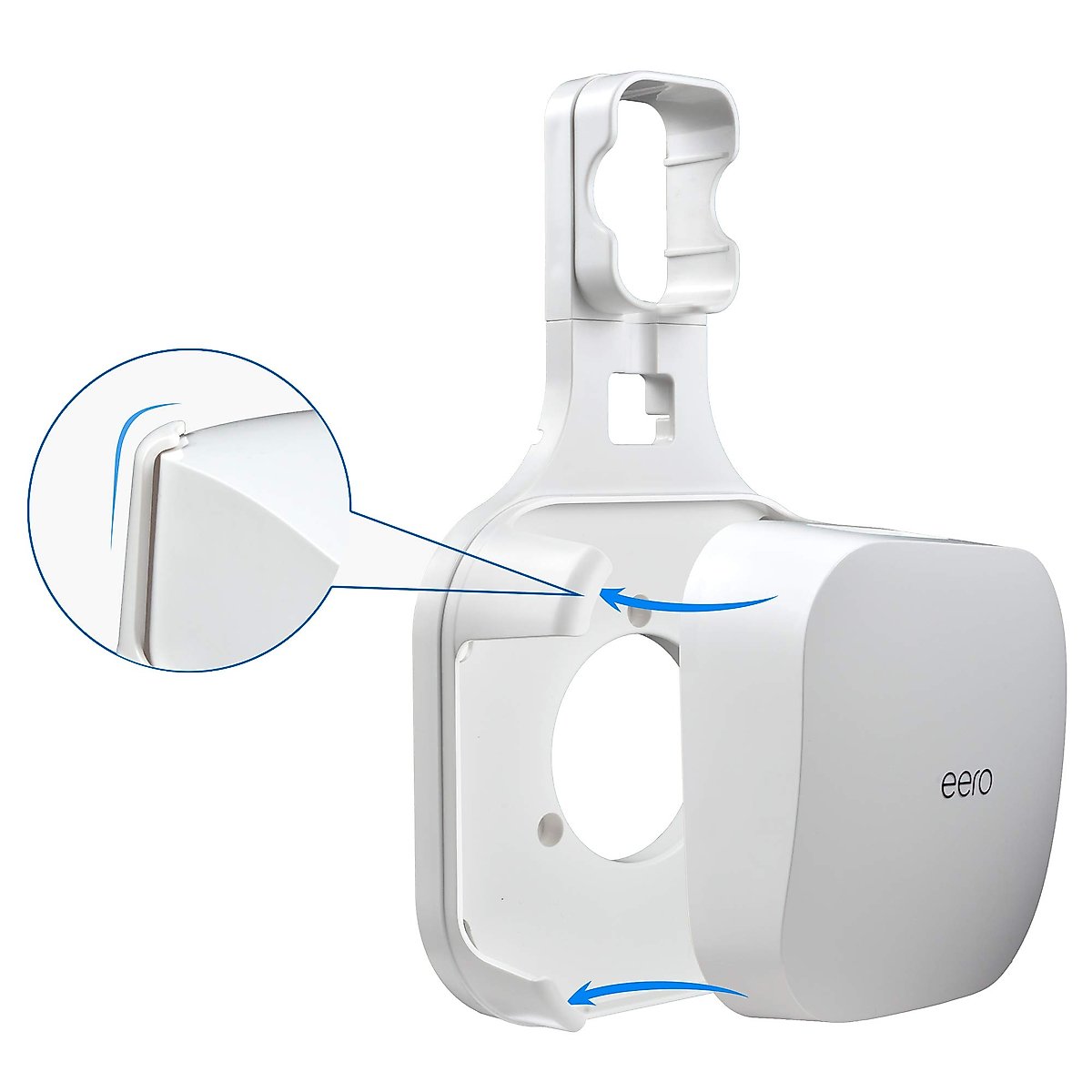 PETIMETI Wall Mount for EERO Pro 6 Mesh WiFi System, Space Saving Wall Mount Bracket for EERO Pro 6 Router with Cord Management and Easily Moved(3 Pack)