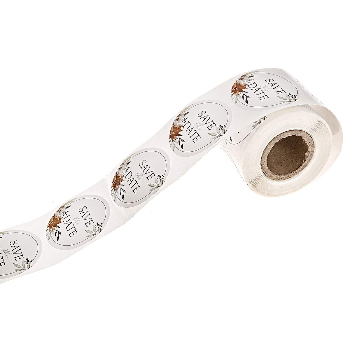 Indie Autumn Floral Save The Date Stickers / 1.5" Fall Wedding Labels / 250 Watercolor Engagement Stickers