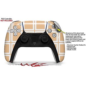 WraptorSkinz Skin Wrap compatible with Sony PS5 DualSense Controller Squared Peach (CONTROLLER NOT INCLUDED)
