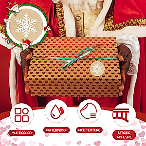 1000 Pieces 1.5 Inch Snowflake Stickers Christmas Envelope Seal Holiday Stickers Xmas Snowflake Seals Round Christmas Sticker Envelope Seal Decals for Christmas Winter Party Decor, 8 Styles