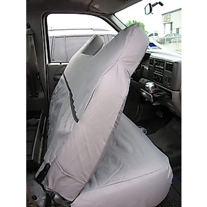 Durafit Seat Covers F236 C8 1999-2007 Ford F250-F550 Work Truck with a Front Solid Bench Seat, Custom Exact Fit Seat Covers (F236 C8 Gray Endura)