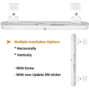 Alivation Closet Lights Battery Operated Led Lights, Motion Sensor Light Indoor Under Cabinet Lights, Under Counter Lights for Kitchen, 3 AA Battery Powered/DC Input Lights, Day & Night Mode, Dimmable
