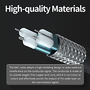 ipolex 40G QSFP+ DAC Twinax Cable, 40GBASE-CR4 Passive Direct Attach Copper Cable, 0.5m (1.64ft), for Cisco QSFP-H40G-CU50CM, Meraki MA-CBL-40G-50CM, Intel XLDACBL05, Mikrotik, Netgear, TP-Link,D-Link