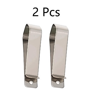 2 Pcs Garage Door Remote Stainless Steal Visor Clip Only Compatible with Liftmaster Chamberlain Craftsman Opener Remote