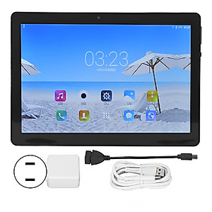 Naroote 10.1 Inch Tablet, 100‑240V Tablet PC for 128GB Expansion 1GB RAM 16GB ROM 6000mAh (US Plug)