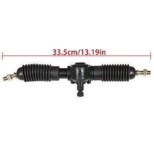 waltyotur 300mm Steering Wheel Steel Kit 320mm Gear Rack Pinion Adjustable Shaft Set Replacement for 110cc Go Kart ATV Buggy Quad