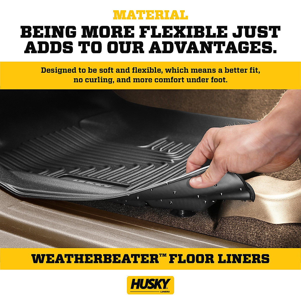 Husky Liners | Weatherbeater | Fits 2011 - 2020 Toyota Sienna | Third Row Liner, Black | 19851