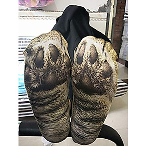 8 Pairs Animal Paw Socks Funny Weird Christmas Gifts Stocking Stuffers Novelty Crazy Crew Socks for Women Men Boys Girls Kids (35cm, Dinosaur Cat Tiger Leopard Eagle Dog Orange Cat Camel)