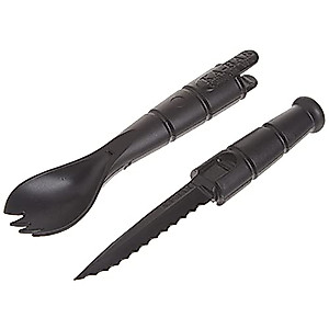 Ka-Bar Tactical Spork (Spoon Fork Knife) Tool 9909 Black, 1 Pack