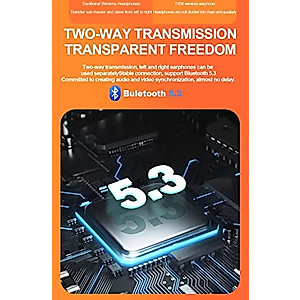 True Wireless Bluetooth 5.3 Smart Chip Transparent Earbuds Pure Bass Waterproof Universal Built-in Mic Headphones (Sour Apple)