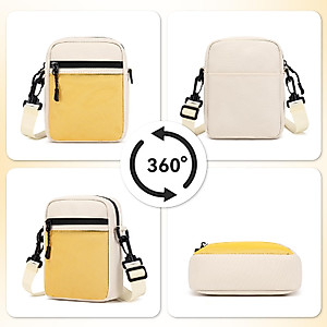 El-fmly Small Cross-body Sling Bags for Men Women, Mini Messenger Bag Shoulder Pouch for Daily Use (Navy Blue)