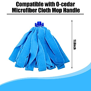 Yaomiao 12 Pcs Microfiber Mop Heads Replacement Cotton Cloth Mop Refill for 0.8" Diameter Mop Handle Floor Cleaning Wet Dry Mop Head Refills for Industrial Commercial Cleaning