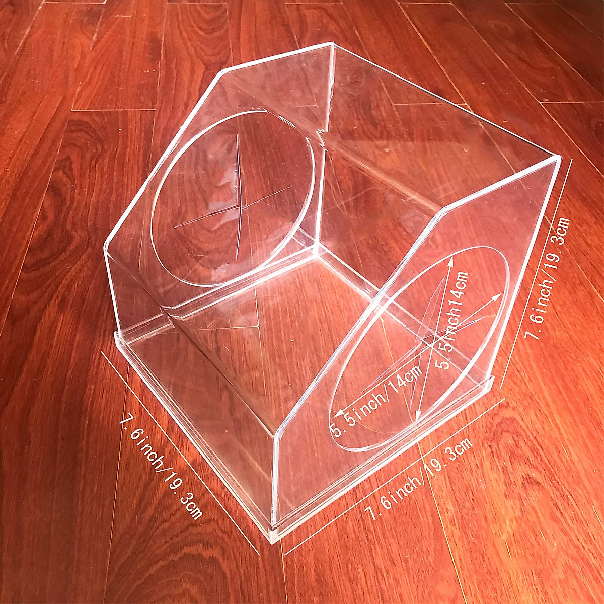 Dust Cover Fully Enclosed Electric Grinding Table Polisher Dust Box, Small Acrylic Transparent Dust Box on The Table for Prevent dust from Flying Away During Grinding Operation