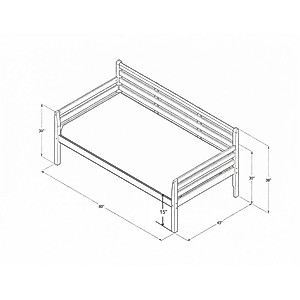 Kodiak Furniture Twin to King Size Daybed with Pop Up Trundle in Wood, in Mahogany, No Box Spring Needed, Easy Assembly, Up to Weight Capacity