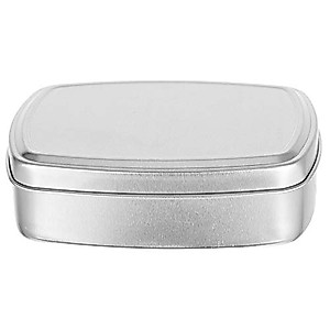 Operitacx Soapbox 2pcs Aluminum Soap Box Empty Metal Tins for Candle Making Candies Leak- Proof Balm Boxes Aluminum Tin Jar Containers for Candies Jewelry Powder 150ml Sponge Dish