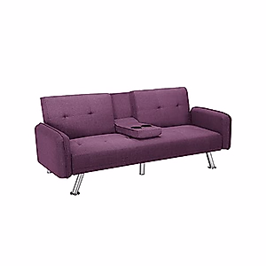 ERDAYE 64 inches Modern Loveseat Sofa, Purple