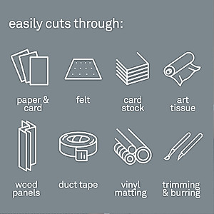 Slice 10589 Craft Knife, Finger-Friendly Edge, Safer Choice, Never Rusts, Lasts 11x Longer Than Metal, Precision Cutting, Never-Lost Safety Cap