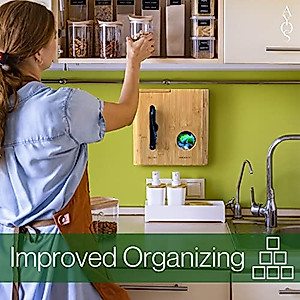 Ayos Grocery Bag Holder & Trash Bag Dispenser - The Original 2 in 1 Plastic Bag Organizer (Natural)