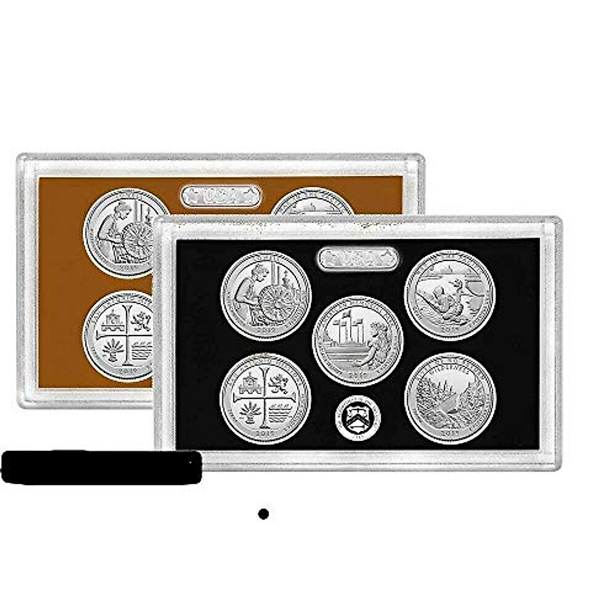 2019 S America the beautiful 2019-S America the Beautiful Clad & Silver Proof Set Quarters NO BOX or COA Proof