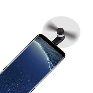 TRIIFON Personal Mini USB Fan for Cellphones - 4 Pack Portable Cell Phone Fan for iPhone, Small Pocket Fan Travel Fans Plug in Mobile Phones Fast Cooling for Summer Outdoor (Black)