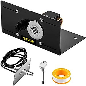 VEVOR Fire Pit Gas Burner Spark Ignition Kit, 300K BTU Fire Pit Ignition System, Stainless Steel Fire Pit Igniter, with 1/2'' Key Valve with Key and Leads & Ground Wire Black Retractable