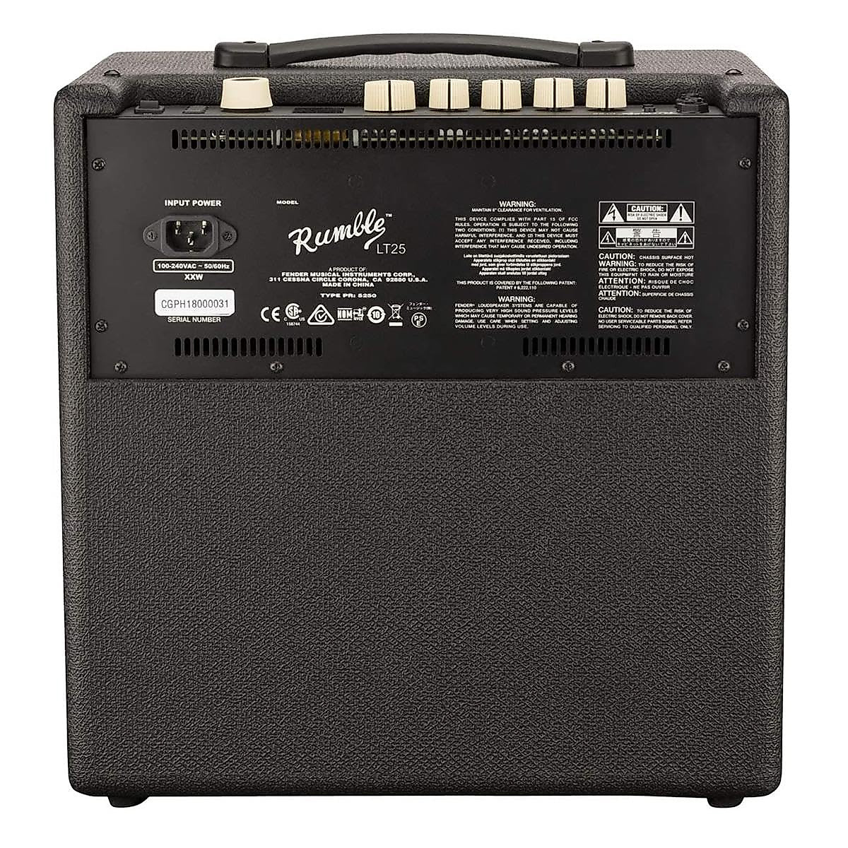 Fender Rumble LT25 Bass Amplifier, black, with 2-Year Warranty
