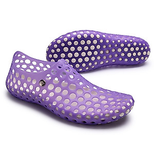 Water Shoes Women Sandals Shower Swim Pool Beach River Shoes Aqua Comfort Garden Clogs New Purple 9 US