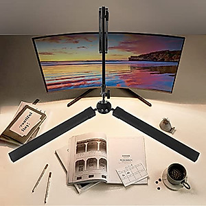 EOOKU LED Desk Lamp, Extended Swing Arm Desk Lamps for Home Office, 24W Architect LED Table Lamp, 14.2'' Adjustable Gooseneck Arms, Eye-Caring Black Desk Lamp