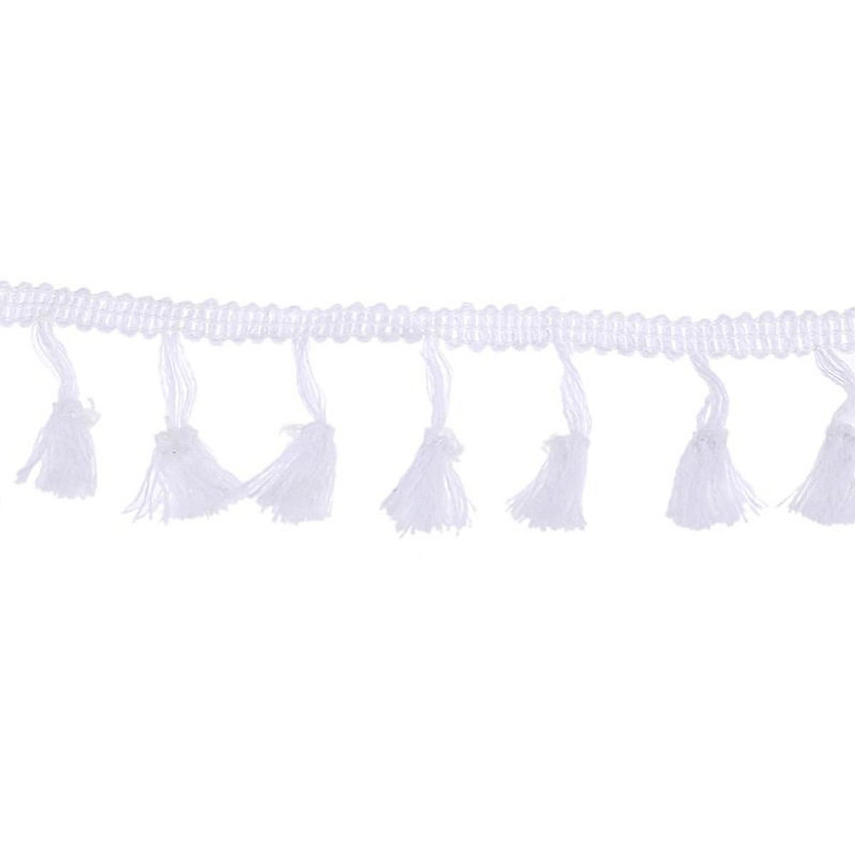 DyAi Tassel Fringe Trim, 21Yards White/Black/Beige Cotton Lace, Tassels Fringe Lace Trim Ribbon for Women Dress, Cloth, Bags, Curtain, Home Decor and Other DIY Craft Supply