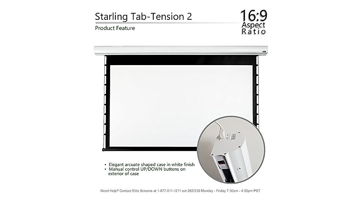 Elite Screens Starling 120" 4K Electric Tensioned Screen