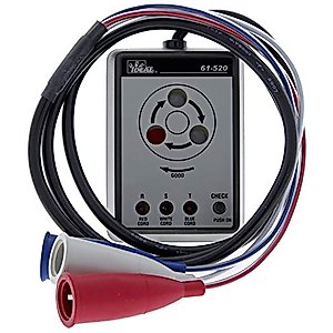 IDEAL INDUSTRIES INC. 61-520 3-Phase Sequence Tester with Color-Coded Insulators,Black