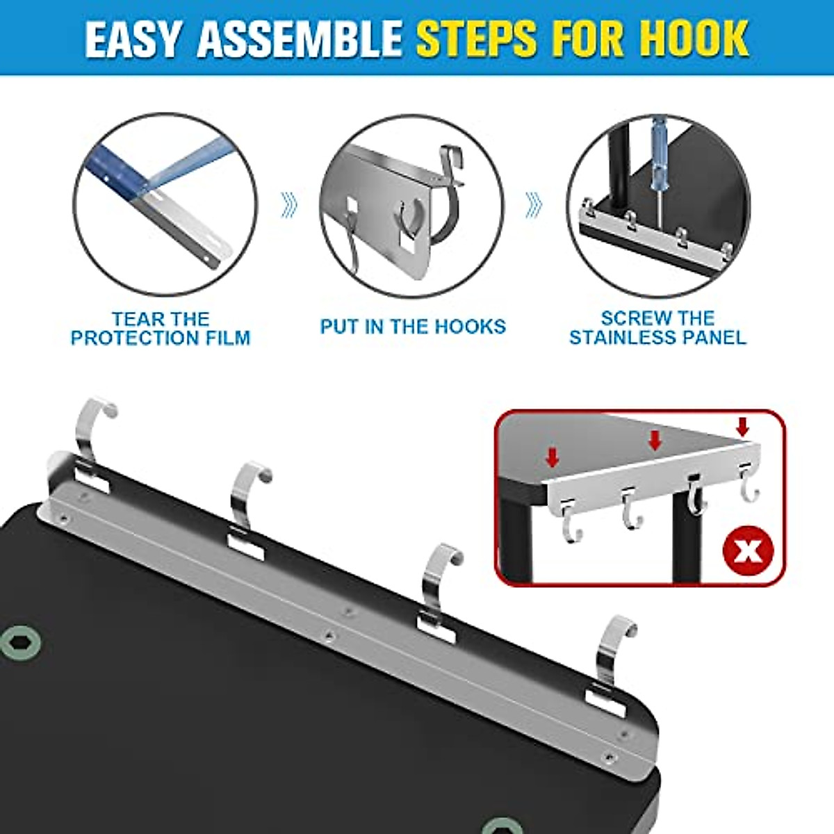 JayRex Countertop Corner Shelf, 3 Tier Moveable Organizer for Bathroom Counter, Make Up, Dresser Table, Desktop (Black)