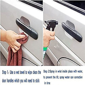 Rydowenna 4pcs Door Handle Sticker Door Handle Cup Scratch Protection car Door Protector Door Handle Side Sticker Scratch Protection Transparent Door Handle Paint Scratch Protection Film